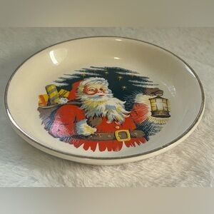 Vintage | Holiday | Vintage Santa Claus Plate Ceramic Christmas Decor ...